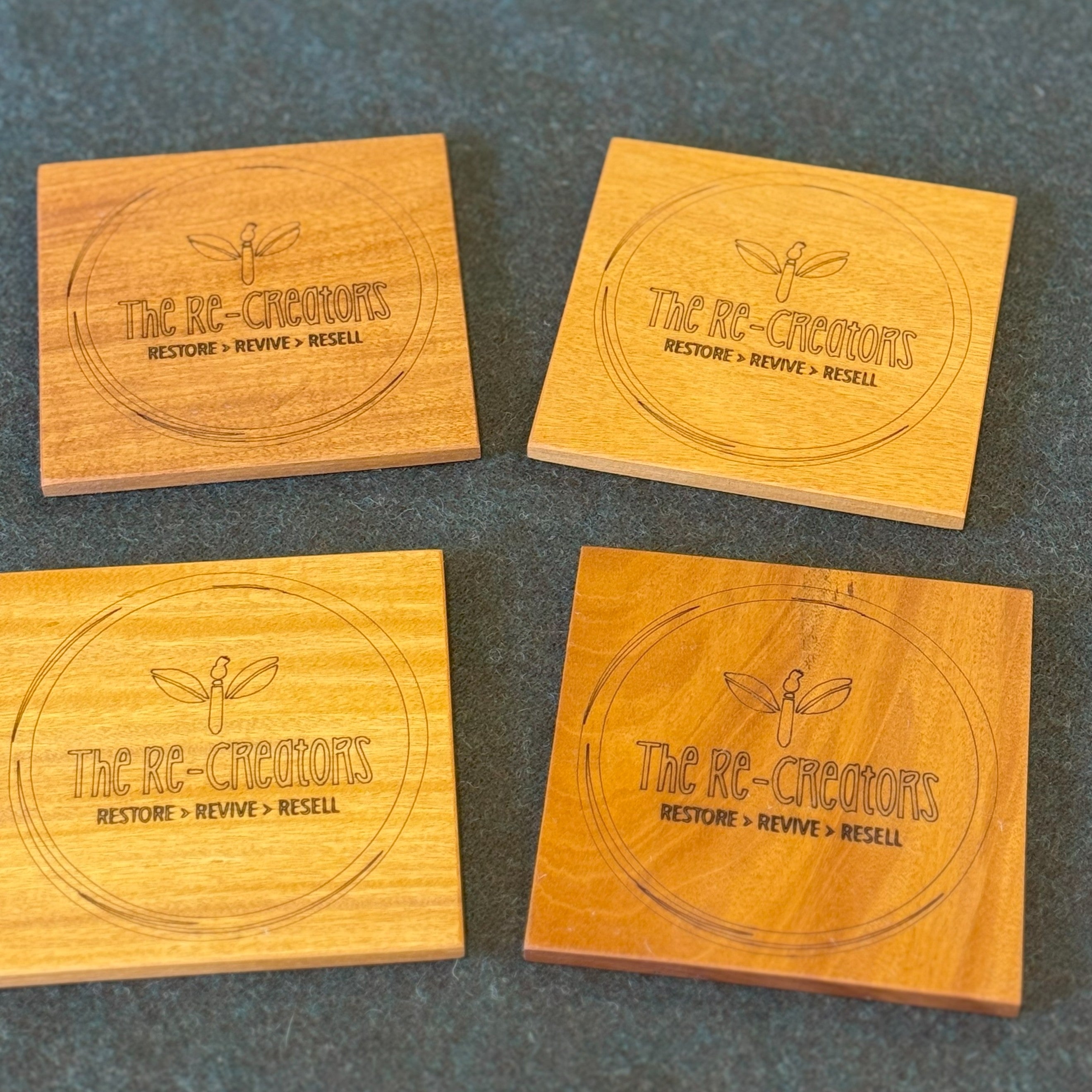Branded Native Timber Coasters – The Re-Creators